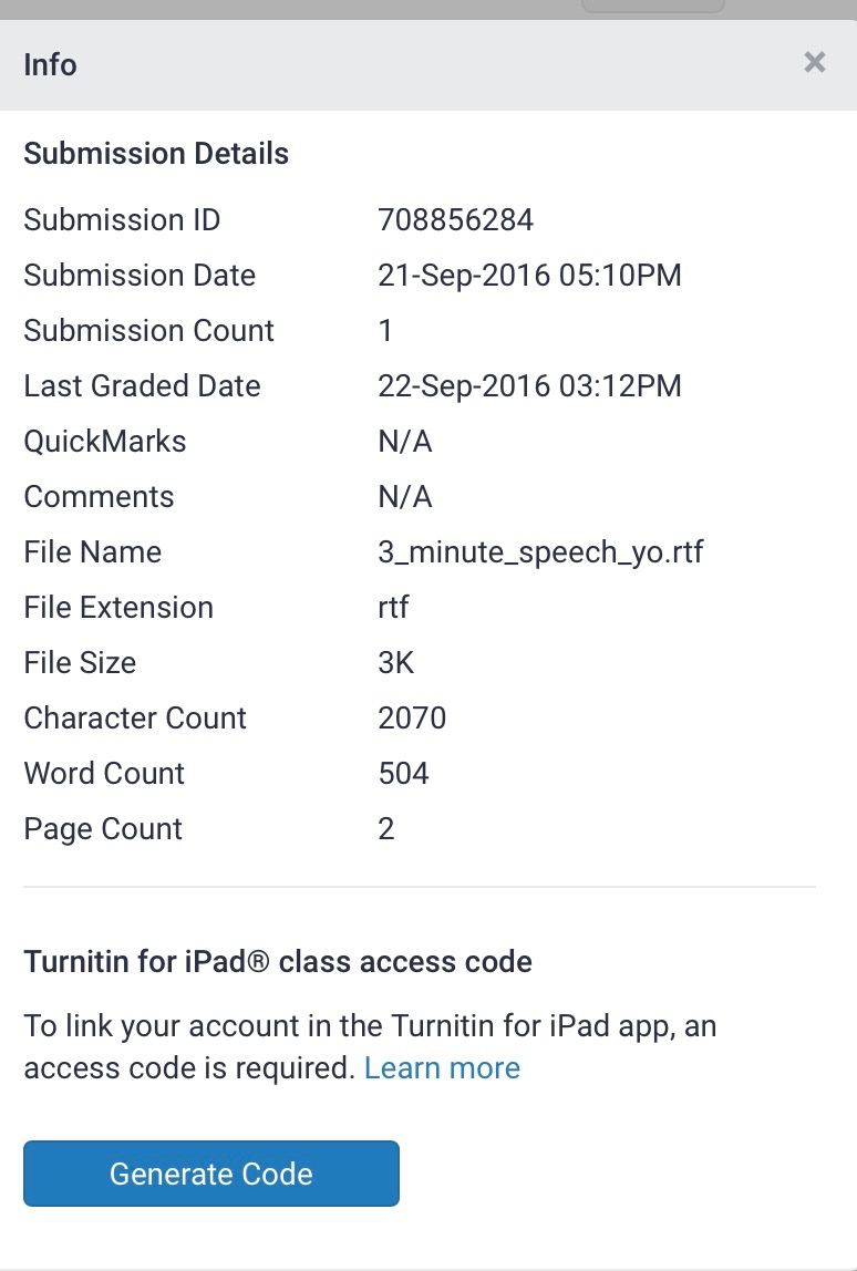 Using the New Turnitin Feedback Studio iPad App - Adams Center