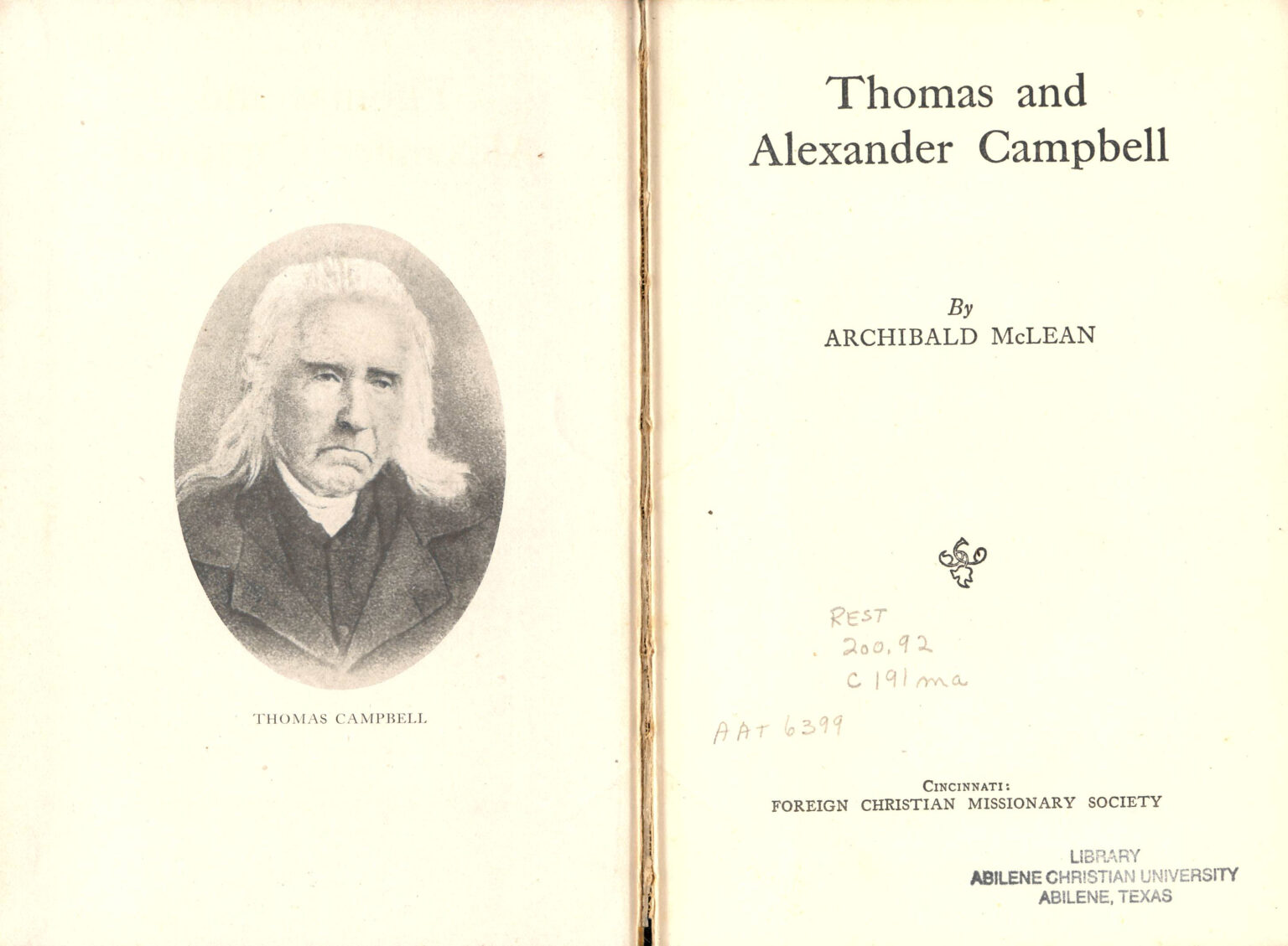 Thus Saith the Lord: Thomas Campbell’s Declaration and Address | Abilene Christian University ...